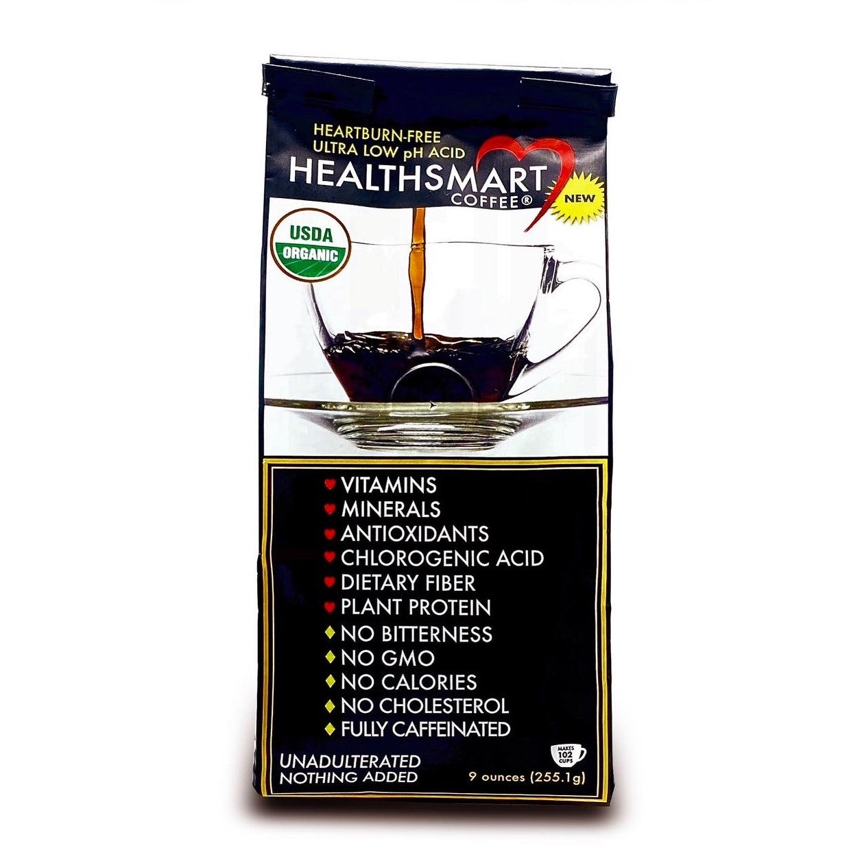 Healthy USDA Certified Organic, Low pH Acid Coffee - HealthSmart Coffe ...